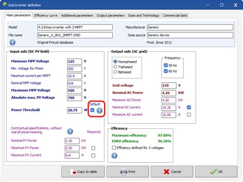 Component Database Grid Inverters Grid Inverters Main Interface Grid Inverters Main