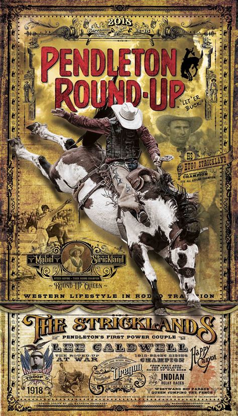 2018 Pendleton Round Up Rodeo Poster Rodeo Poster Pendleton Round Up