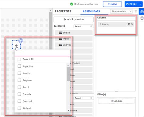 How To Add Comboboxbutton Custom Widget In A Dashboard