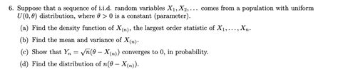 solved 6 suppose that a sequence of i i d random variables