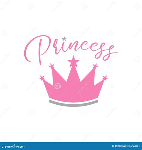 Princess Crown On Radial Grange Background Cartoon Vector