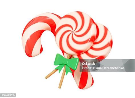 3d 크리스마스 사탕 지팡이와 빨간 막대 사탕 휴일 과자 Xmas 장식 개체입니다 축하 음식 만화 창조적 인 디자인 아이콘은
