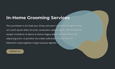 text with polymorphic shapes html code example by nicepage