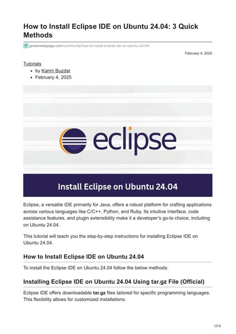 Ppt How To Install Eclipse Ide On Ubuntu 2404 3 Quick Methods