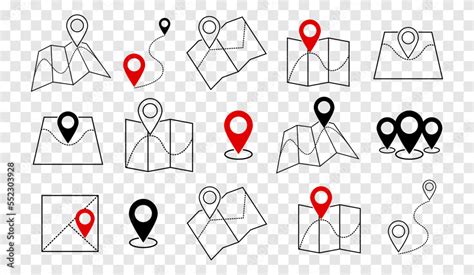 Map Marker Icons Locationmaps Pin And Navigation Icons Setvector
