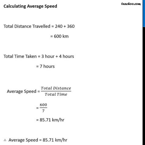 Average Speed Formula Examples Questions Teachoo Concepts