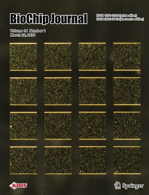 Advances In Biochip Research 20th Anniversary Collection Of The Korean