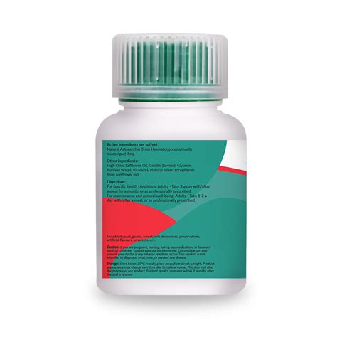 Astaxanthin 4mg Pure Hawaiian Sainhealth