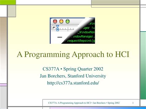 Ppt Programming Approach To Hci Key Concepts And Beyond The Desktop Powerpoint Presentation