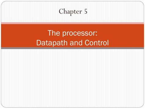 Ppt The Processor Datapath And Control Powerpoint Presentation Free Download Id3261080