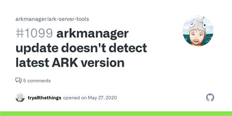 Arkmanager Update Doesn T Detect Latest ARK Version Issue Arkmanager Ark Server Tools
