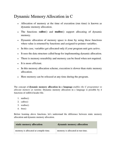 10 Dynamic Memory Allocation Download Free Pdf Software Computer 10 Dynamic Memory Allocation Download Free Pdf Software Computer
