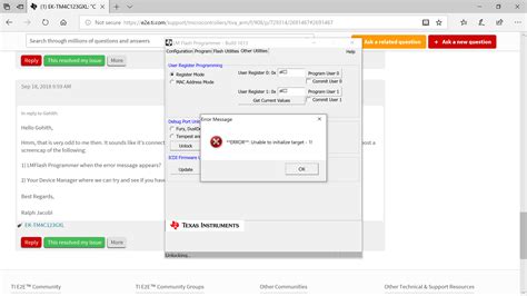 Ek Tm4c123gxl Could Not Initialize Target Device Please Power Cycle The Board And Try Again