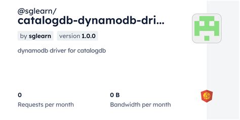 sglearn catalogdb dynamodb driver cdn by jsdelivr a cdn for npm and