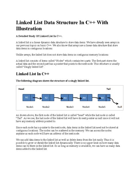 Introduction To Linked List Linked List Data Structure In C With Illustration A Detailed