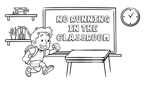 Classroom Commands Worksheets Sketch Coloring Page