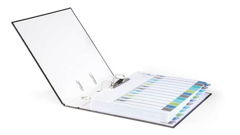 Durable 12 Part Numbered Tab Punched Index Dividers Cover A4