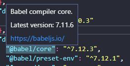Hovering Package Json Dependency Name Shows The Wrong Latest Version Issue Microsoft