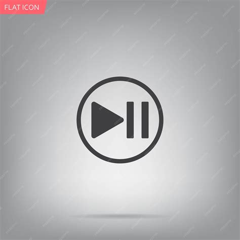 Premium Vector Media Button Play Pause Vector Illustration On A Gray