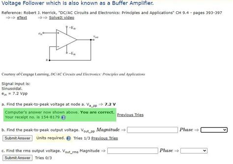 Solved Voltage Follower Which Is Also Known As A Buffer Chegg