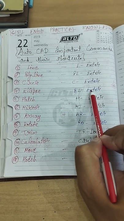 Autocad Important Commands And Their Shortcut Autocad Cadd