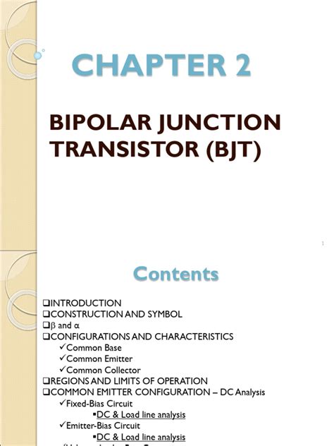 Chapter 2 Bjt Download Free Pdf Bipolar Junction Transistor Transistor