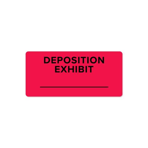 exhibit stickers deposition exhibit multiple colors
