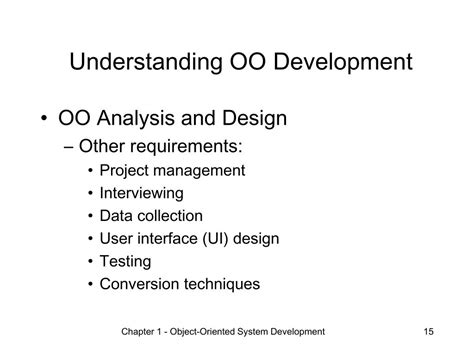 Ppt Chapter 1 Object Oriented System Development Powerpoint Presentation Id1797355