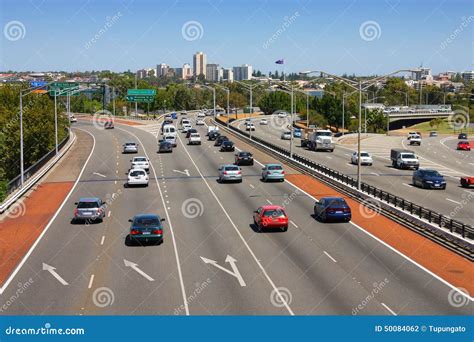 Perth Freeway Traffic Editorial Photography Image Of Vehicle 50084062