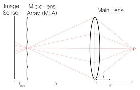 A Schematic Configuration Of The Plenoptic 1 0 Camera The MLA Is Download Scientific Diagram