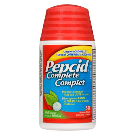 Pepcid Complete Mint Flavour Chewable Tablets 50 Pack Giant Tiger