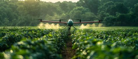 Drone Agritech Enhancing Crop Growth Concept Crop Monitoring