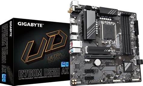 Gigabyte B760m Ds3h Ax Lga 1700 Intel B760 M Atx Ddr5 2 M 2 Pcie 4 0 Usb 3 2 Gen 2 Type