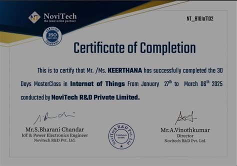 Iot Technology Innovation Learning Keerthana Sudhakar