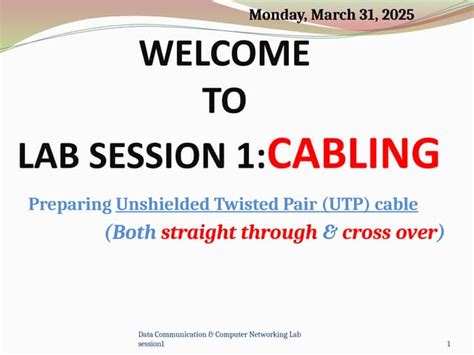 Manual Networking Lab Session 1 Ppt Pptx