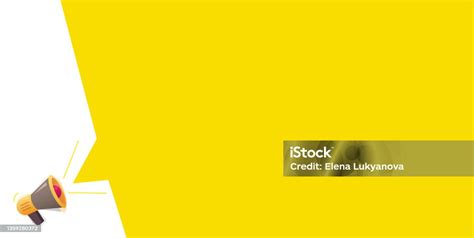 광고 프로모션 배너 노란색 색상 발표 발표 흥분 주의 스피커 배경 특별한 큰 소리로 거래 제공 또는 메가 판매 빈 복사 공간