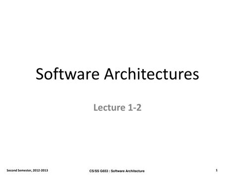 Ppt Software Architectures Powerpoint Presentation Free Download