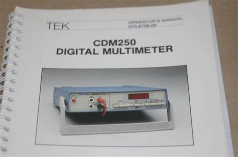 Tek Tektronix Cdm250 Digital Multimeter Instruction Operators Guide Manual