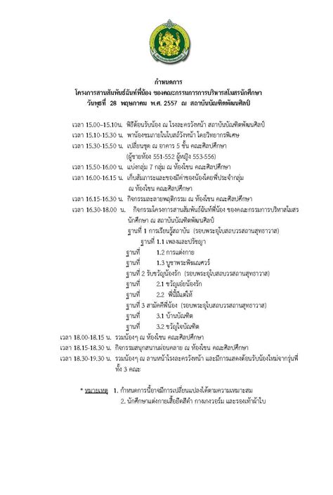 ขอเชิญนักศึกษาใหม่ 2557 สถาบันบัณฑิตพัฒนศิลป์ ร่วมโครงการปฐมนิเทศนักศึกษาใหม่ และโครงการสาน