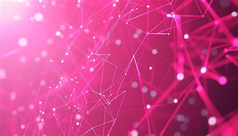 Abstract Pink Background With Connecting Dots And Lines Connection Structure 3d Rendering