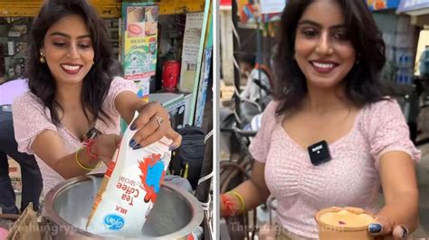 Video Of Lucknows Model Chai Wali Goes Viral But People Say ‘please