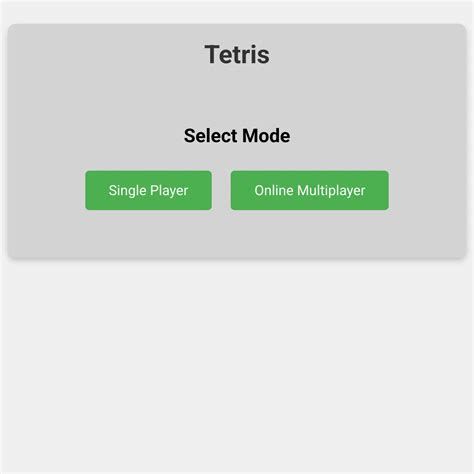 Tetris With Singleplayer And Multiplayer