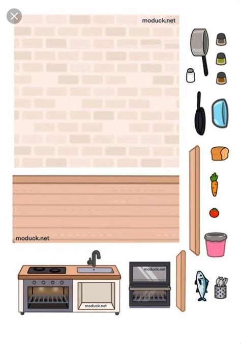 Распечатать мебель из тока бока для домика в тетради фото