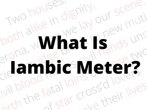 What Is Iambic Meter Fabalabse