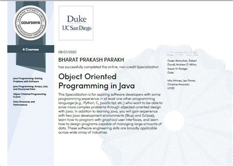 java oops programming objectorientedprogramming dukeuniversity… bharat prakash parakh