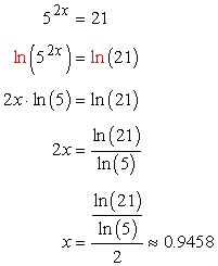 If Trying To Solve For An Exponent You Can Take The Natural Log Of Both Sides Of Th