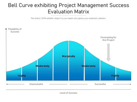 Bell Curve Exhibiting Project Management Success Evaluation Matrix Presentation Graphics