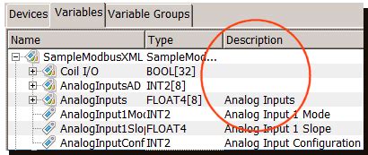 XML For The Modbus Device