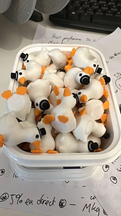 Cute Tiny Duck Goose And Keychain Version By Rubberduckarmy Makerworld Download Free 3d Models