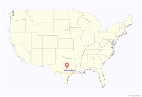 Map Of Georgetown City Texas Thong Thai Real